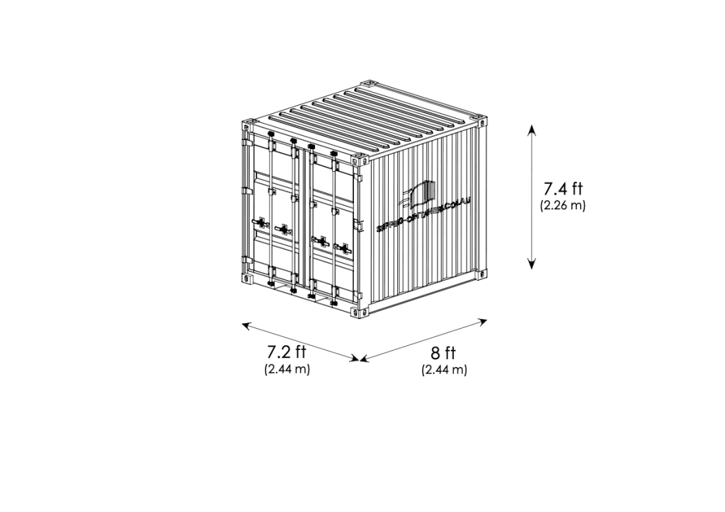8ft Shipping Container - Compact, Portable, Tough & Secure