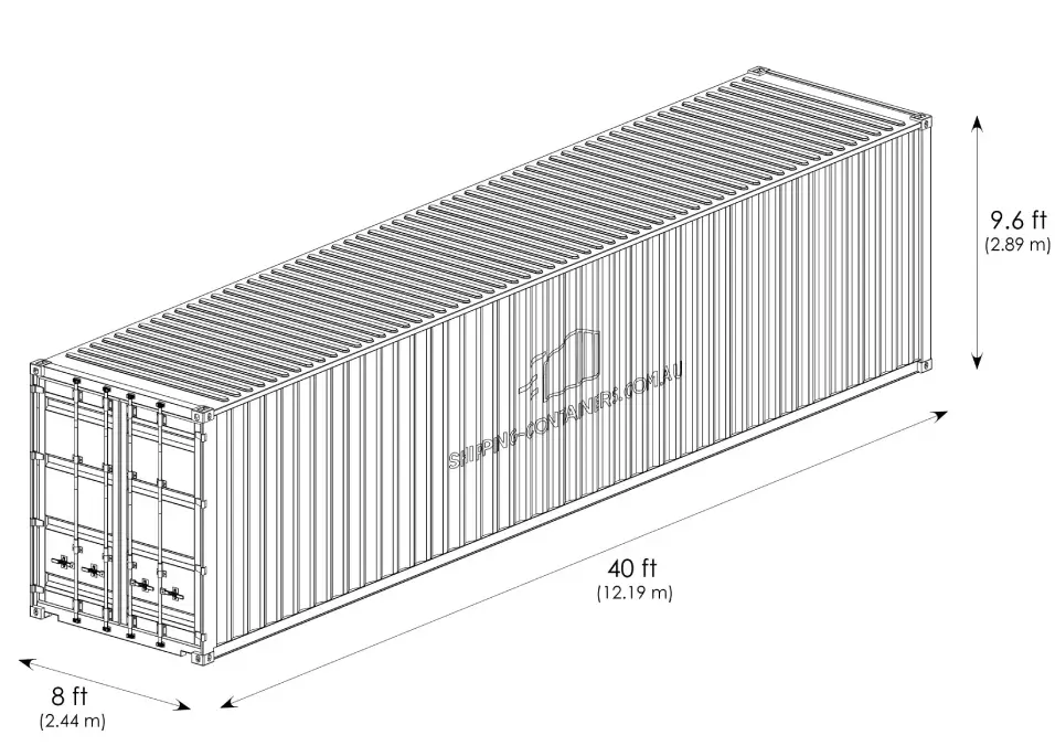 40ft High Cube Container - Long, tall and fully customisable