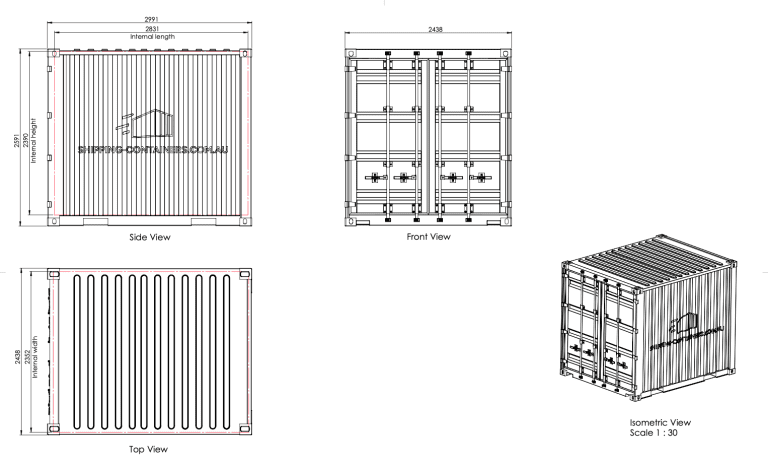 Shipping Container Dimensions & Sizes in Australia | 8ft, 10ft, 20ft & 40ft