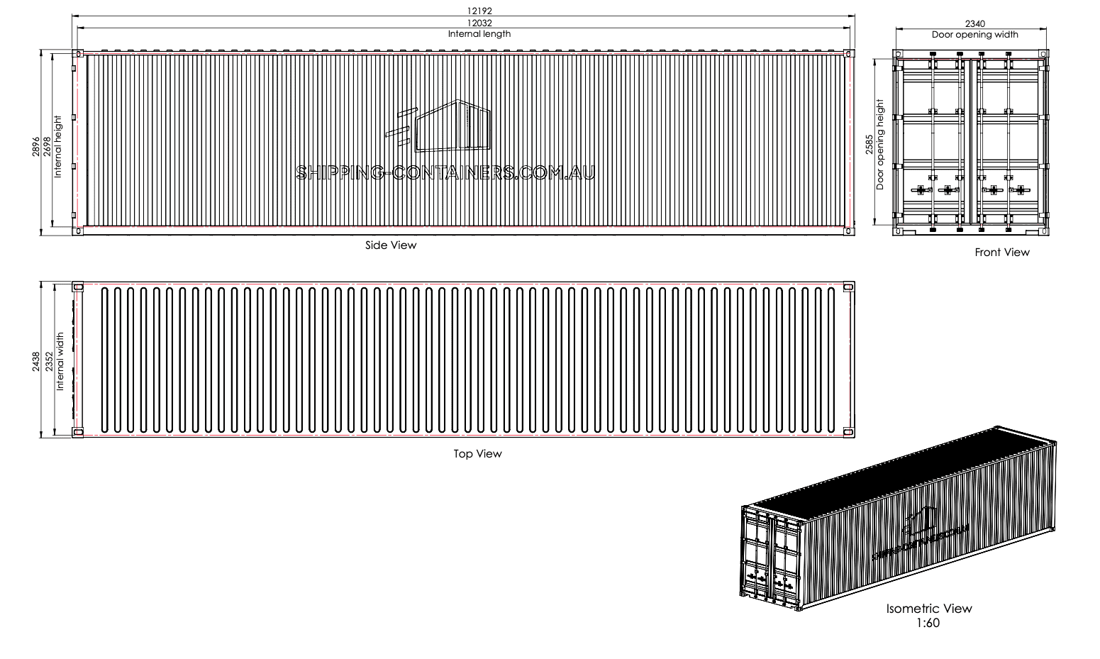 Shipping Container Dimensions & Sizes in Australia | 8ft, 10ft, 20ft & 40ft